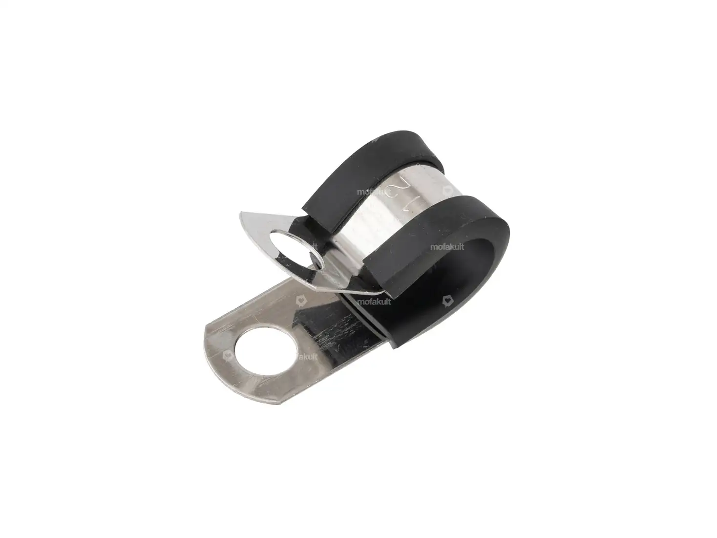 Cable clamp 12 mm rubber insert Inox | mofakult